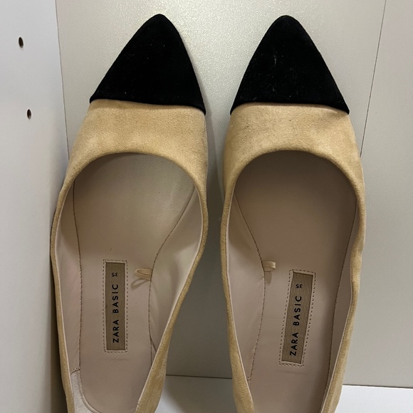 Zara | Shoes | Zara Twotone Pointed Flats | Poshmark